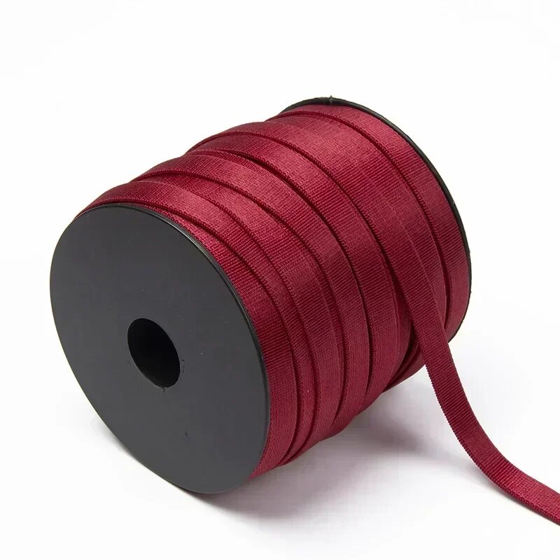 Эластичные ленты Meetee 6-15 мм Бордовый, 10mm, WineRed, 10Meters