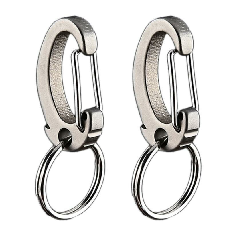 Прочный маленький титановый карабин для ключей, 2