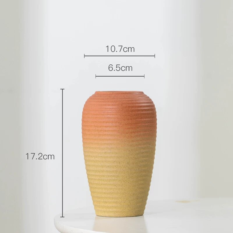 Непористая керамическая ваза, винтажное искусство в деревенском китайском стиле, украшение для журнального столика в