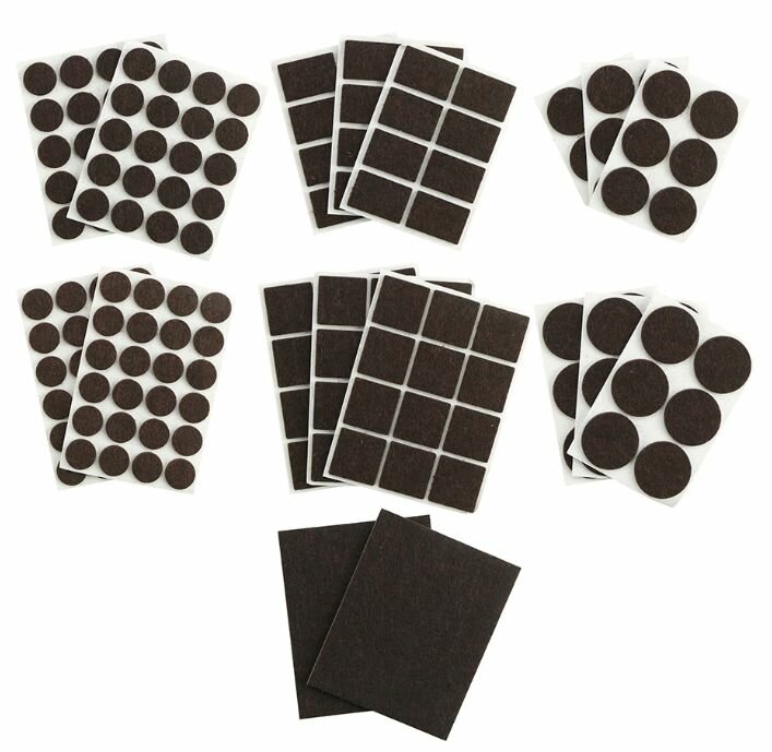 Подпятники фетровые в наборе 186 шт