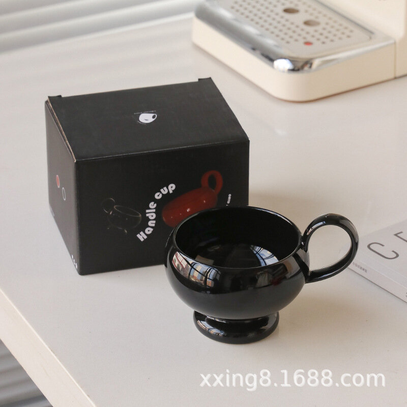 Уникальная кофейная чашка, красная кружка, чашка для воды для пары, оригинальная керамическая чашка с ручкой в стиле Аладдина, премиум-класс в стиле Ins.