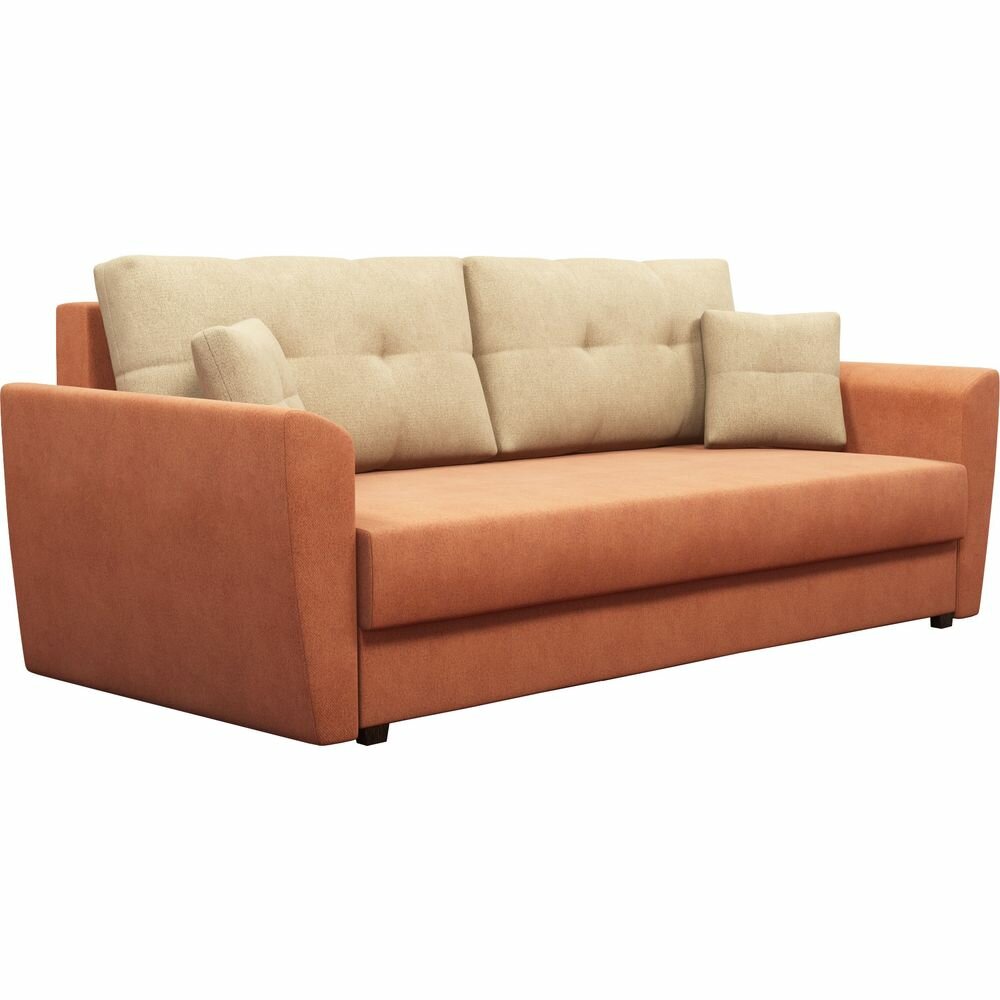 Диван еврокнижка Наш Диван Амстердам капучино оранжевый