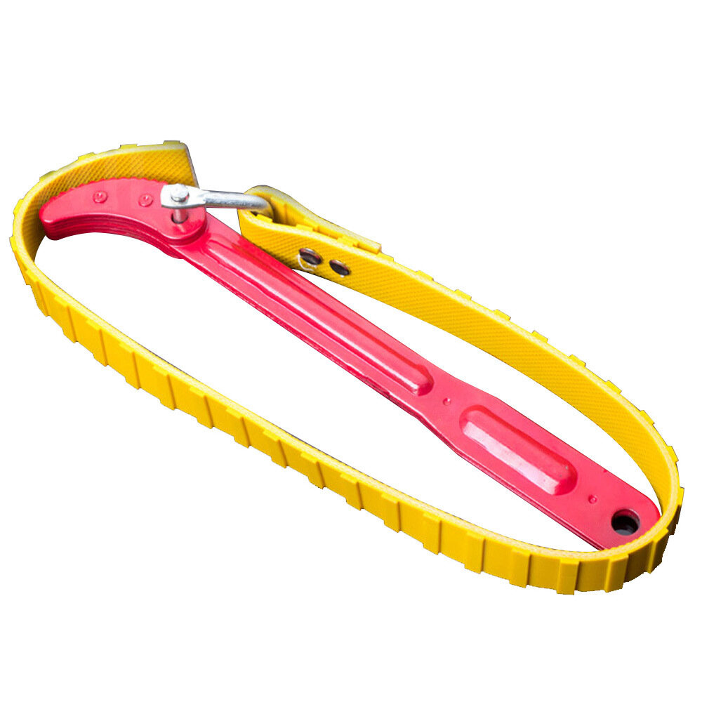 Универсальный гаечный ключ регулируемый ременной ключ для сантехники стальной ручка ременной ключ для нефтяного фильтра разъемный ключ для открывания и труб красный желтый длина ручки 8 дюймов (212мм) длина ремня 18 дюймов (460мм) максимальная
