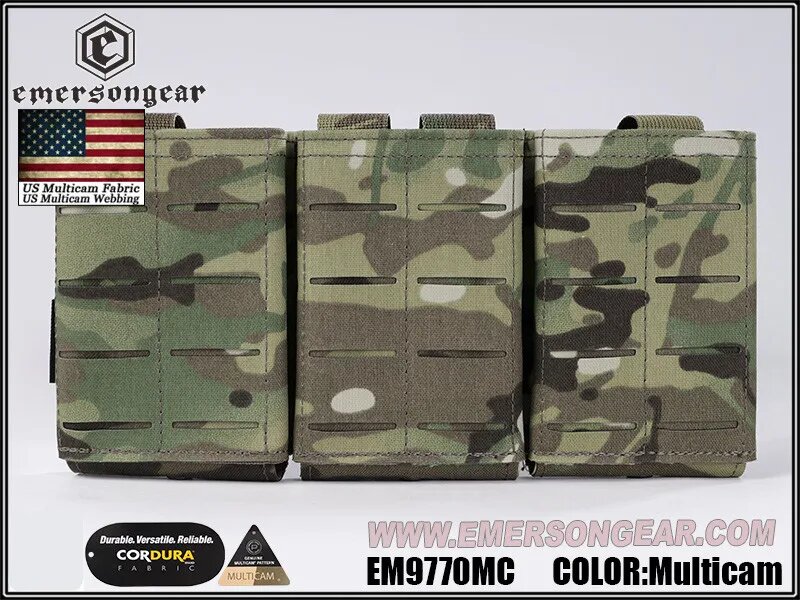 Emersongear LCS Тройной подсумок для магазинов 5.56/7.62 мм MC