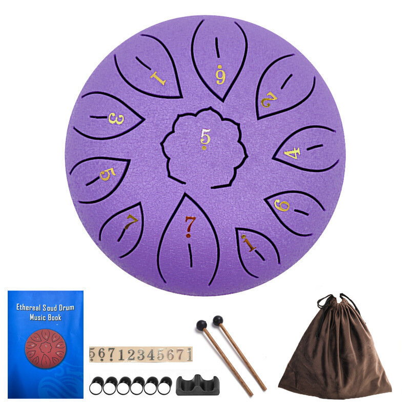 Музыкальный инструмент Эфирный барабан 6 дюймов 8-тональный/11-тональный Эфирный барабан C-клавиша Ручная цимбала Стальной язычковый барабан Детский музыкальный инструмент Эксклюзивный кросс-бордер
