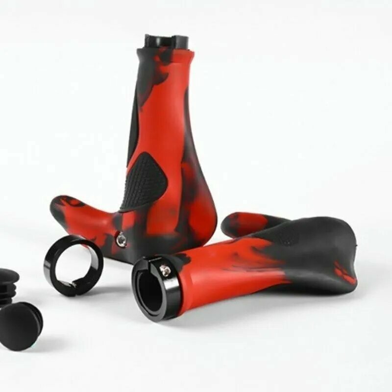 Грипсы ручки для велосипеда, эргономичные, с рогами, резина + гель, 2 штуки 22,2мм