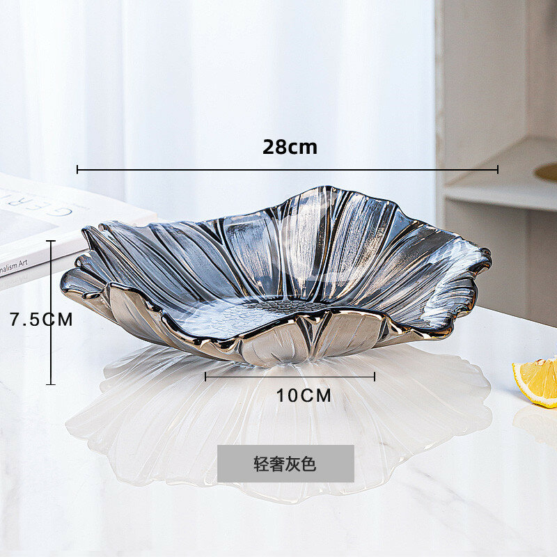 Персонализированная стеклянная тарелка для фруктов, креативная тарелка с цветком подсолнуха, красочная тарелка для