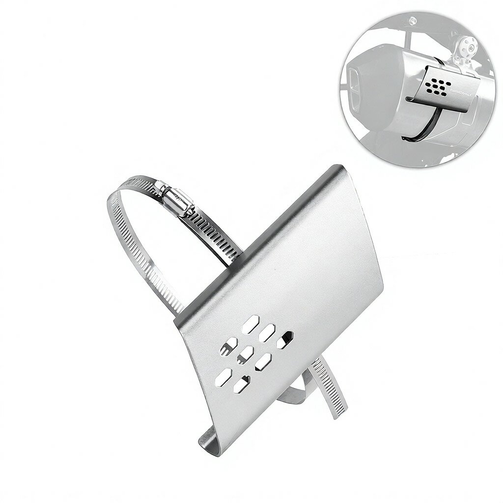 Защитная плата для выхлопной трубы мотоцикла из алюминиевого сплава, обогревательная защита, универсальная защита выхлопной трубы мотоцикла, антиопалёная оболочка, аксессуары для мотоцикла, цвет серебристый, размер защитной платы 165*75*27мм, длина