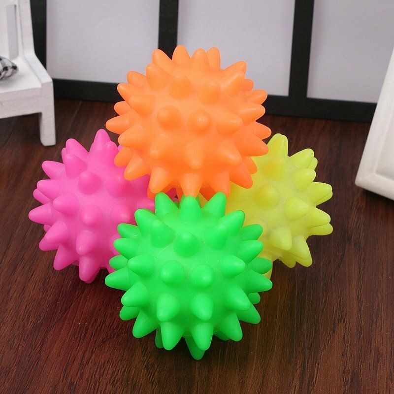 Резиновый звуковой катящийся шарик для собак и кошек, сферическая игрушка для щенков пород пудель, золотистый ретривер,