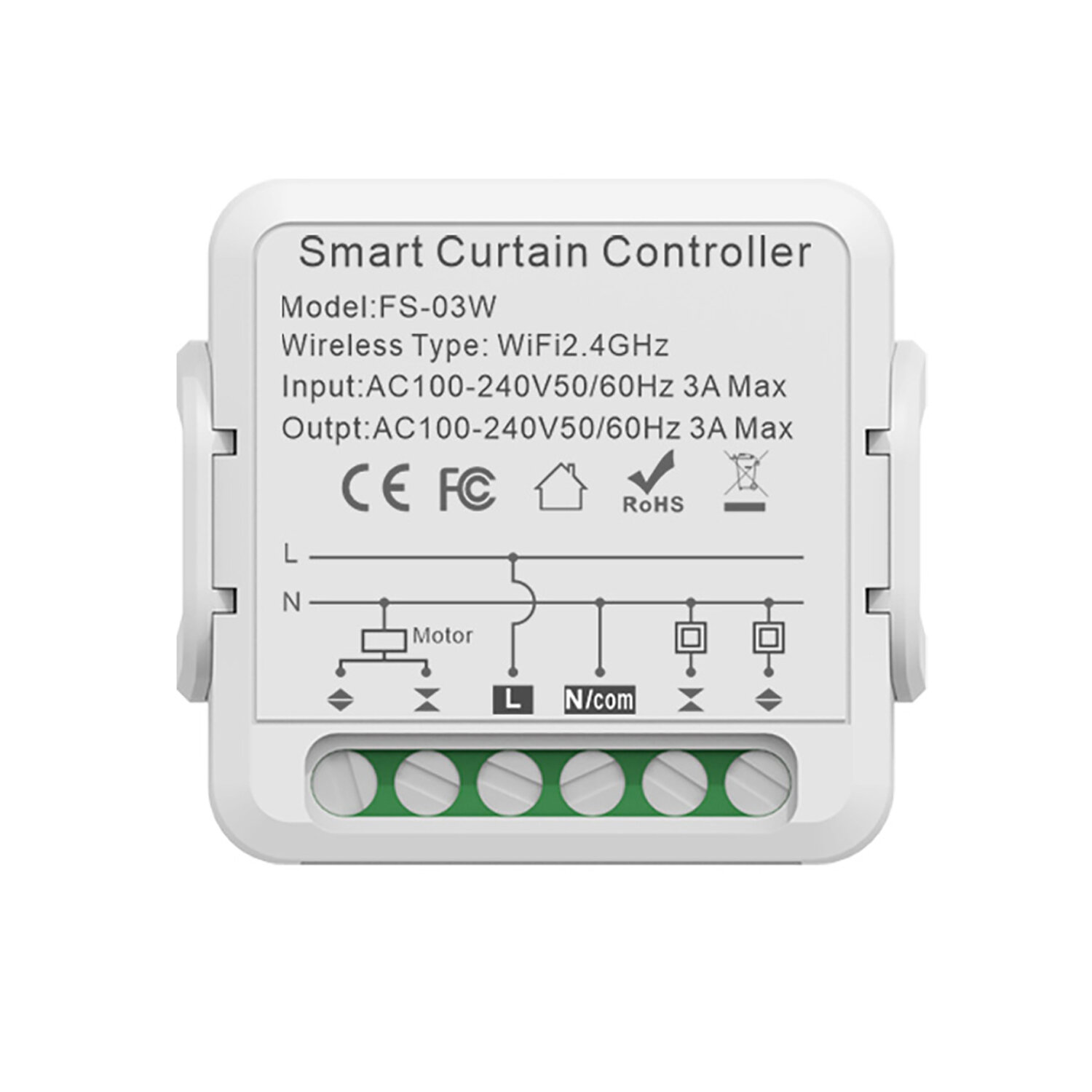 Умный контроллер штор Zigbee APP WiFi модуль умного переключателя для дома отеля квартиры офиса открыватель умных штор управление голосом поддержка общих устройств функция умного таймера, 100-240v50/60hz, -10-50 ℃, PC огнестойкий, Tuya ZigBee, 1Pcs 4Pcs,