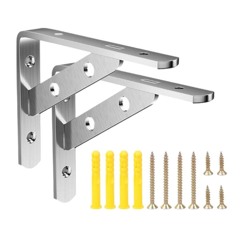 Треугольные кронштейны из нержавеющей стали, 2 шт, 6 дюймов