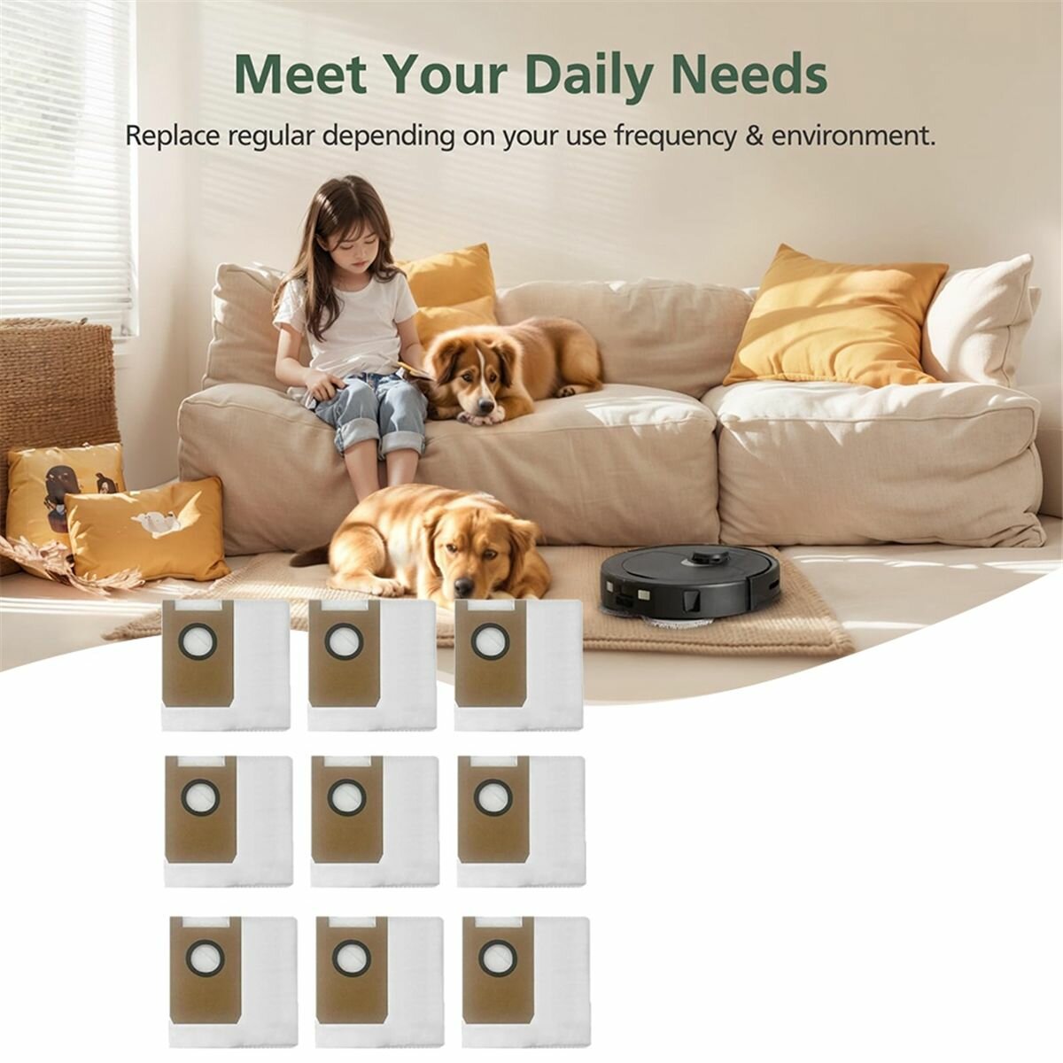 9 шт. пылесборников для подметальной машины Loorow AT800. Аксессуары, рассчитанные на длительный срок службы