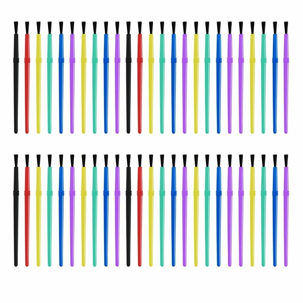 50 шт. Маленькие художественные кисти для акварели, - 10,5 см сочетание цветов