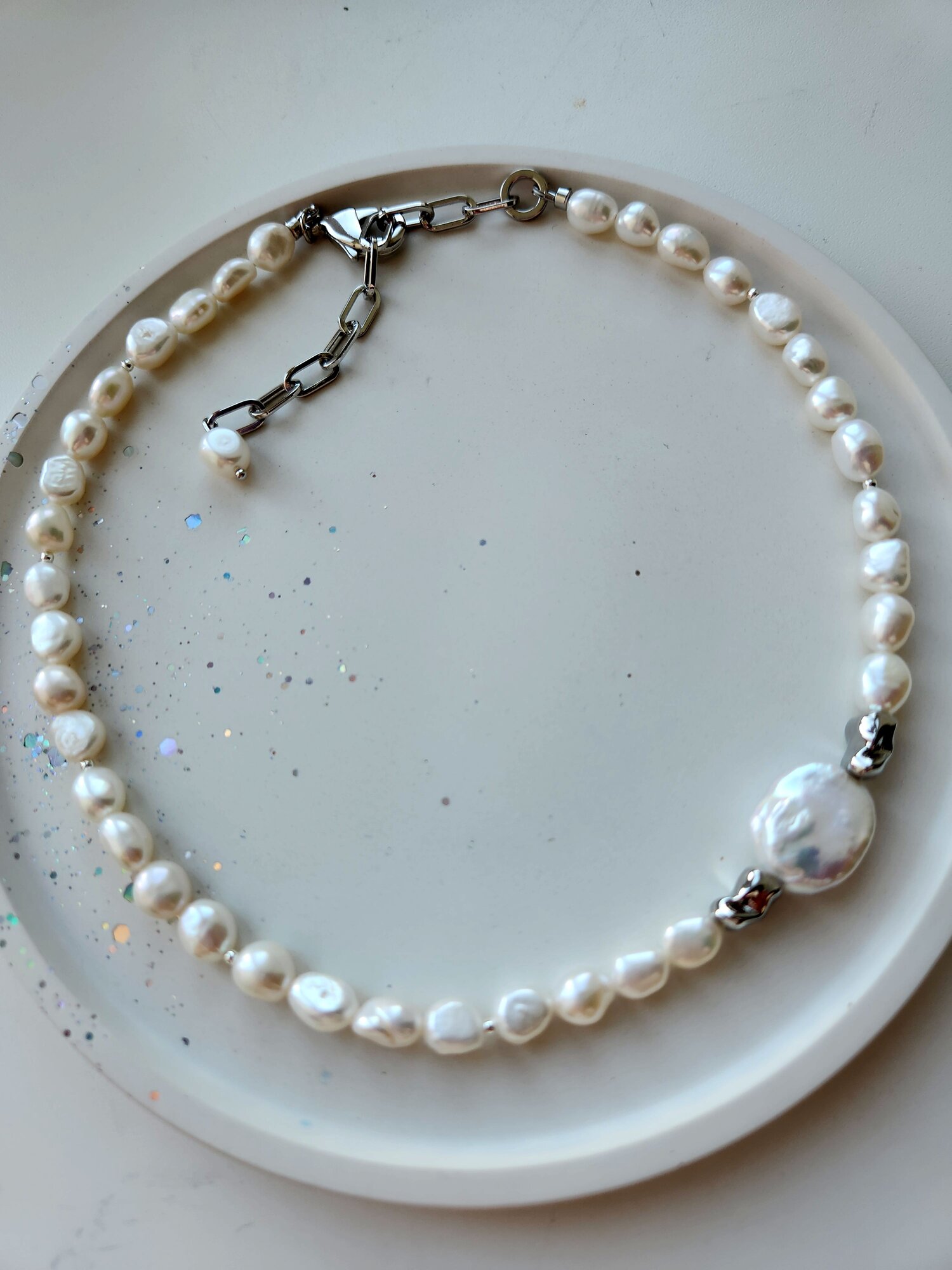 Чокер, жемчуг культивированный