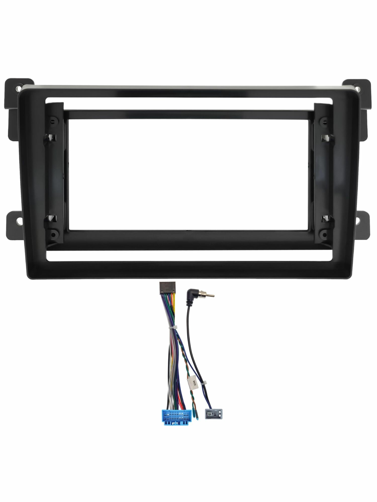 Рамка переходная Suzuki Grand Vitara, Escudo 2005 - 2015 + проводка для 9" магнитолы / Wide Media