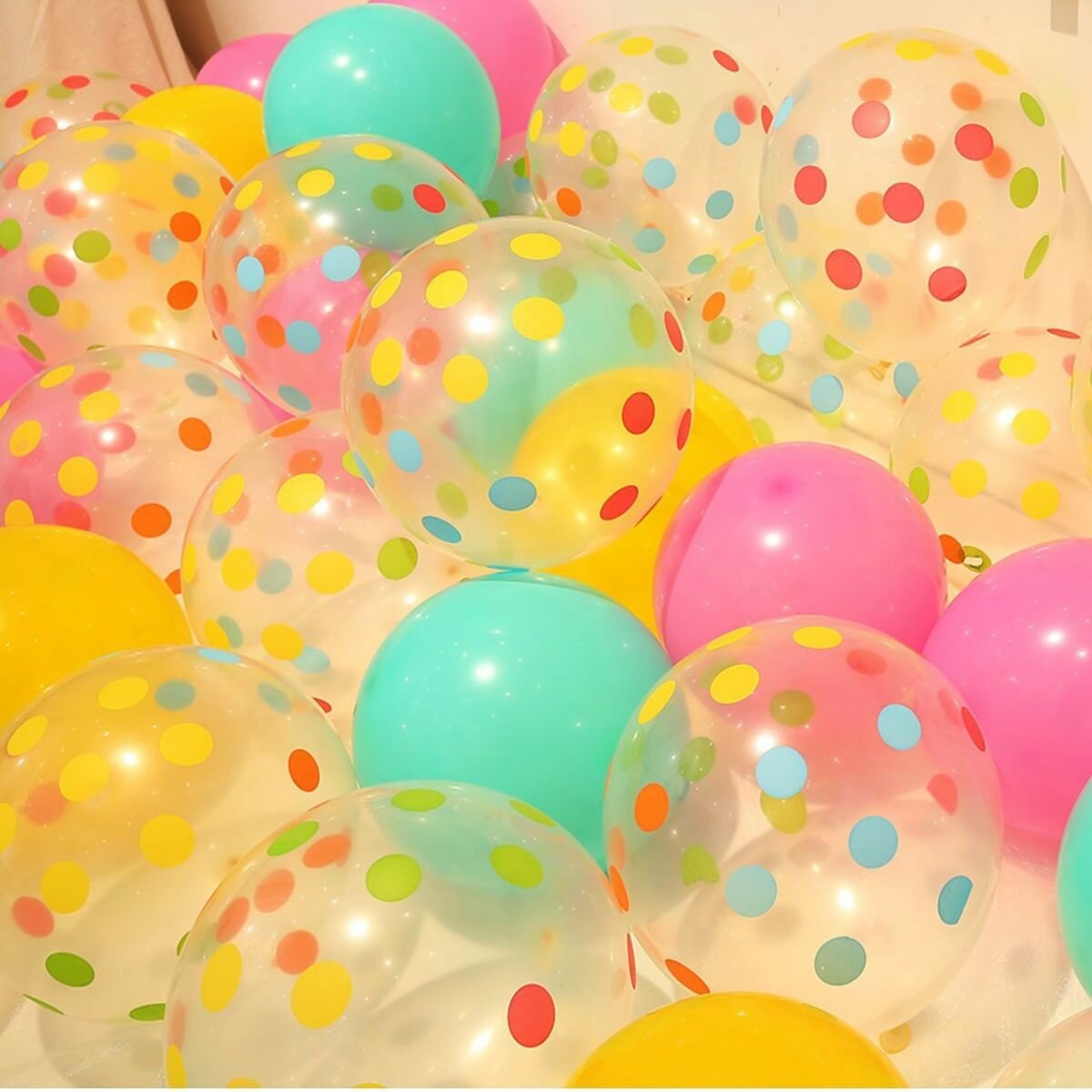 SG 12inch Утолщенные INS Прозрачные Цветные Шарики в Горошек для Детского Дня Рождения Украшение Латексные Шарики