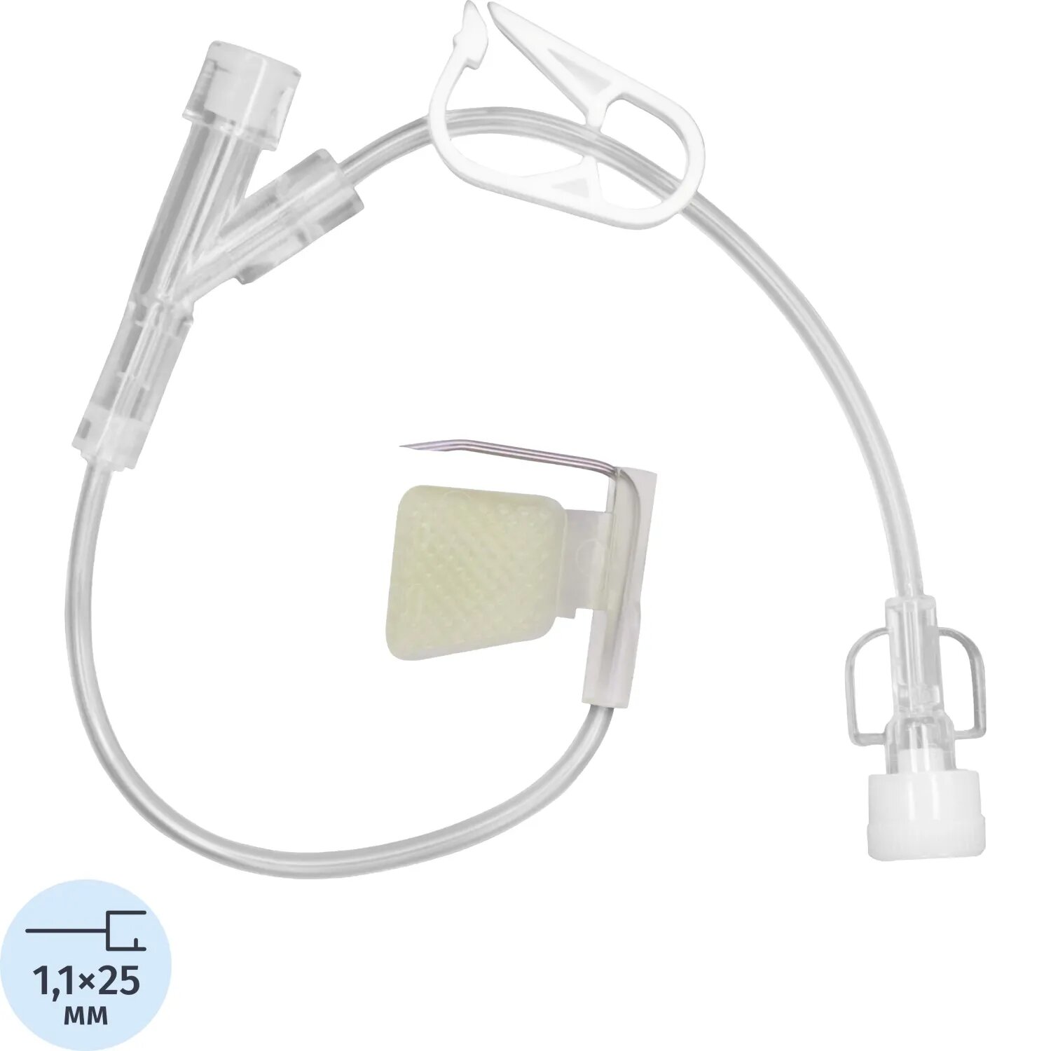 Игла Губера с крыл. и удл, Y-коннект, HY 1925 19G (1.1х25 мм) KDL 10шт/уп