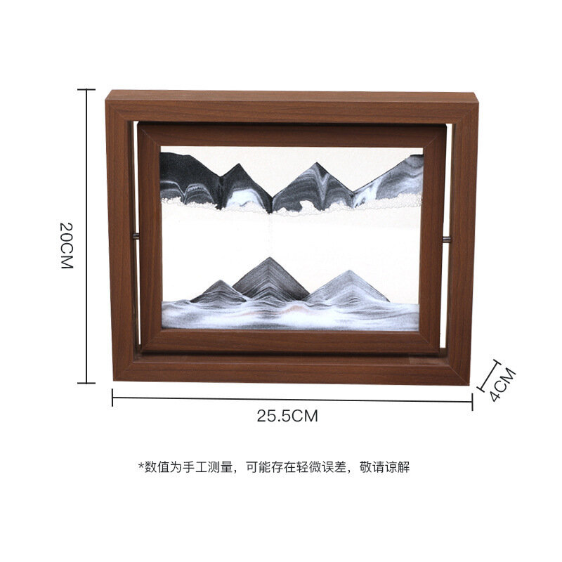 Современная 3D зыбучие пески живопись вращающаяся деревянная фоторамка песочные часы украшение дома гостиная офис декомпрессионные украшения