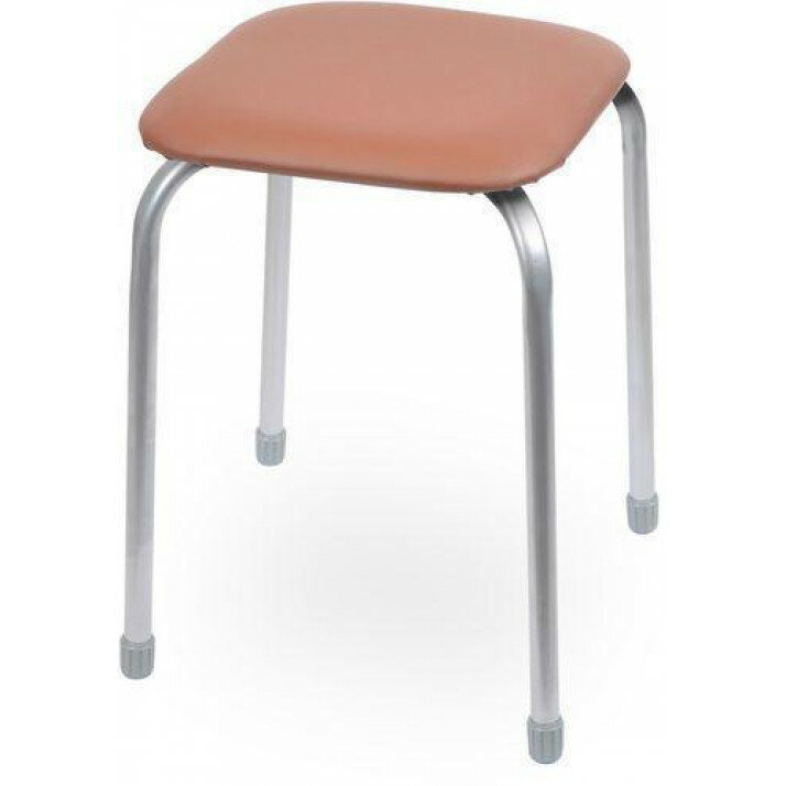 Табурет МЕТ каркас КЛАССИКА-3 на 4-Х опорах (квадрат СИД) ТК03/К коричневый НИКА