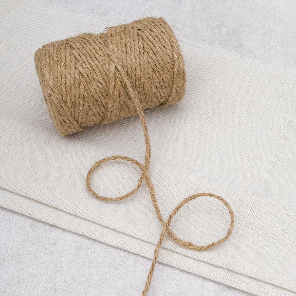 Шпагат джутовый для рукоделия и творчества, 3 мм х 50 м, цвет натуральный, Astra&Craft, 50 м