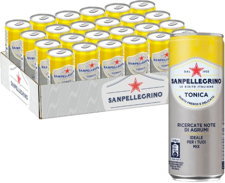 S. Pellegrino Тоник 0,33л./24шт. Ж/банка Сан Пеллегрино Газированный напиток Sanpellegrino Tonica, безалкогольный
