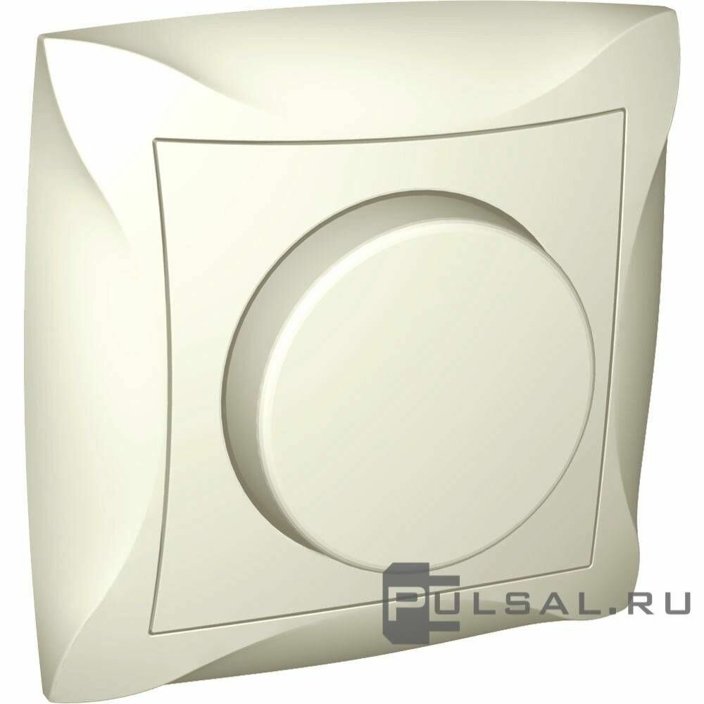 Светорегулятор (диммер) 60-300 Вт с рамкой Schneider Electric поворотный пластмасса бежевый