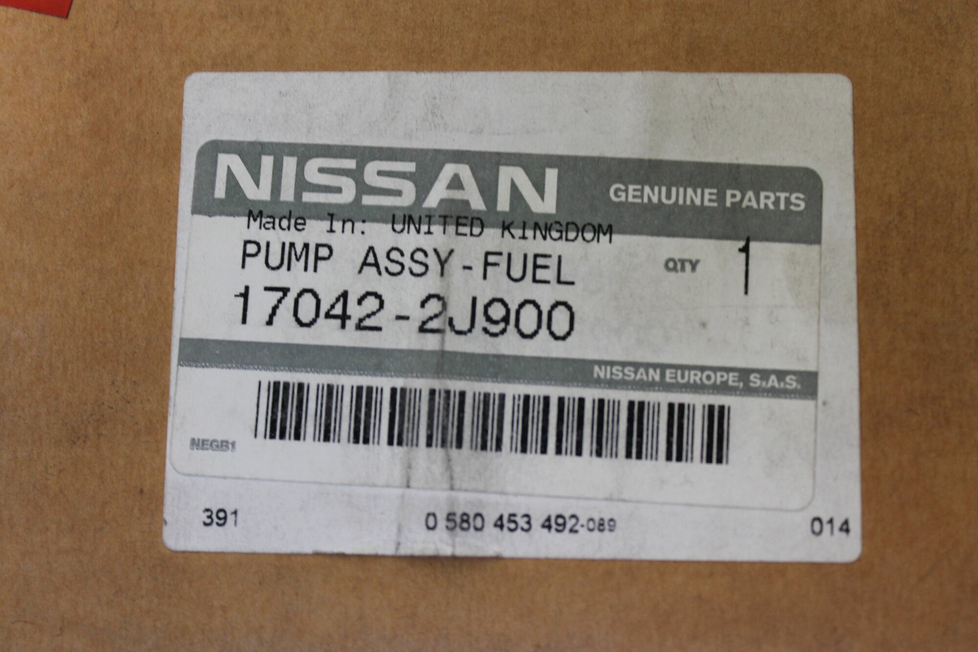 Насос топливный электрический NISSAN 170422J900