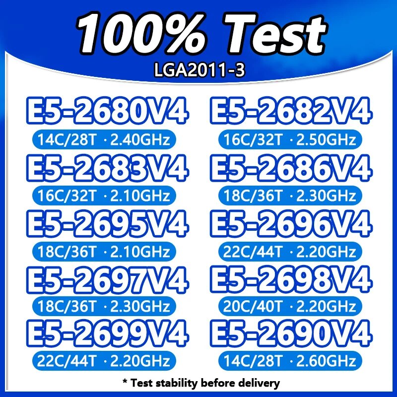 Процессоры Xeon E5 для LGA 2011-3 X99 2698V4