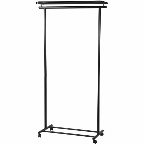 Вешалка напольная Мебелик на колесах М 9 чёрный
