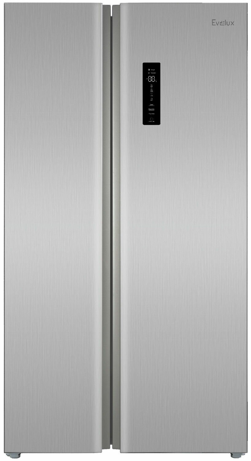 Холодильник Side-by-Side Evelux FSBS 5100 X нержавеющая сталь, 177х92 см