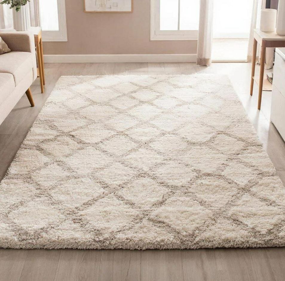 Ковер натуральный шерстяной ручной работы нестондартный тонкая нитка очень нежный и теплый размер 60 на 110