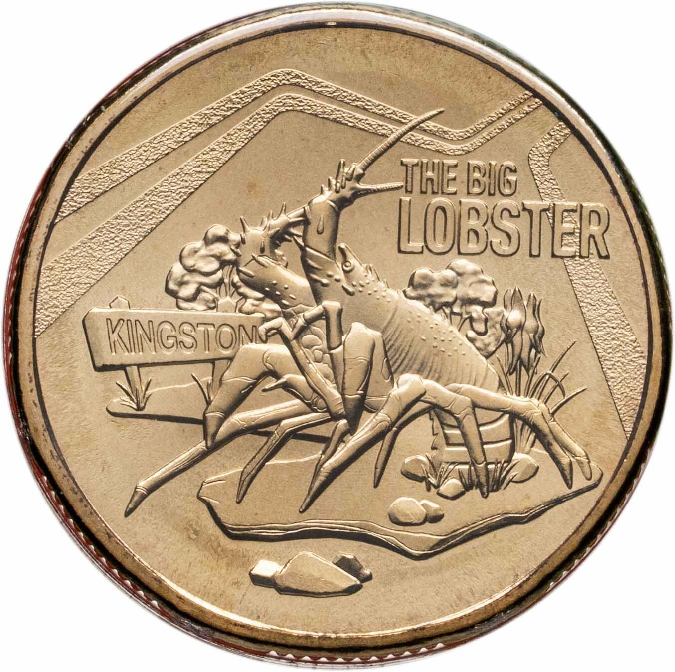 Австралия 1 доллар 2023 "Большие глубины - омар лобстер", Алюминевая бронза, в сохранности UNC