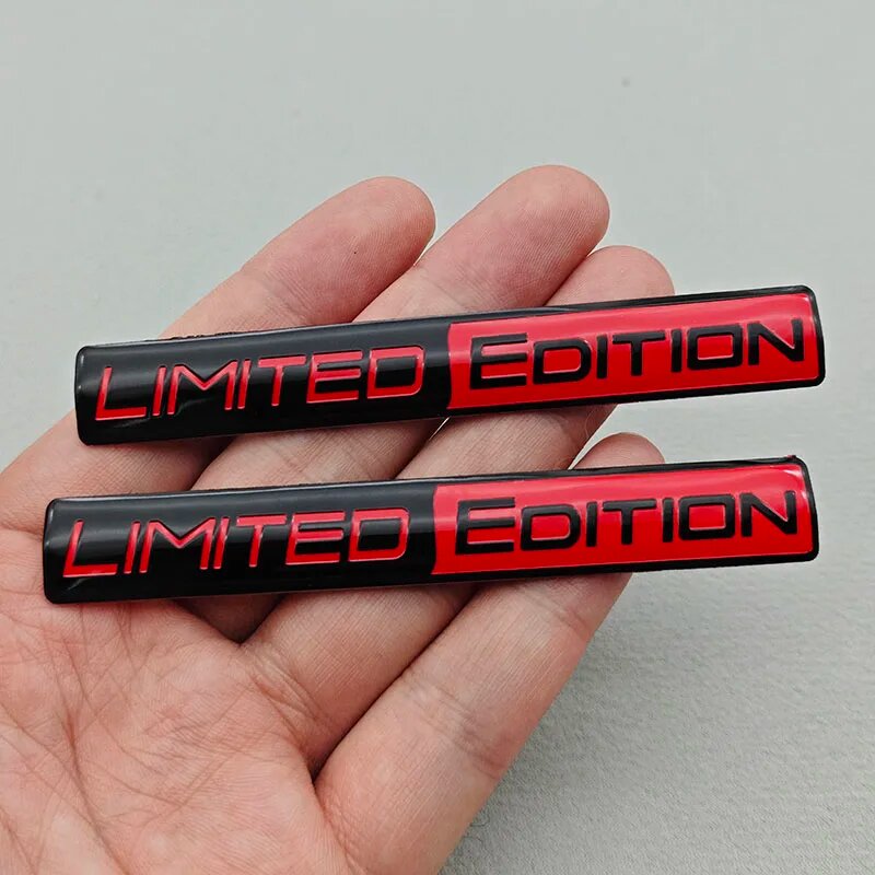 2 Шт. 3D Алюминиевые Автомобильные Наклейки, Ограниченная Серия, Эмблемы, Значки Для 2pcs Black Red