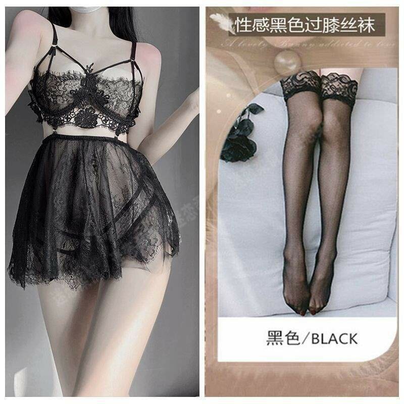 Сексуальное страстное облегающее ночное платье с вышивкой, ультракороткое, с открытым декольте, комплект нижнего белья с кружевной отделкой