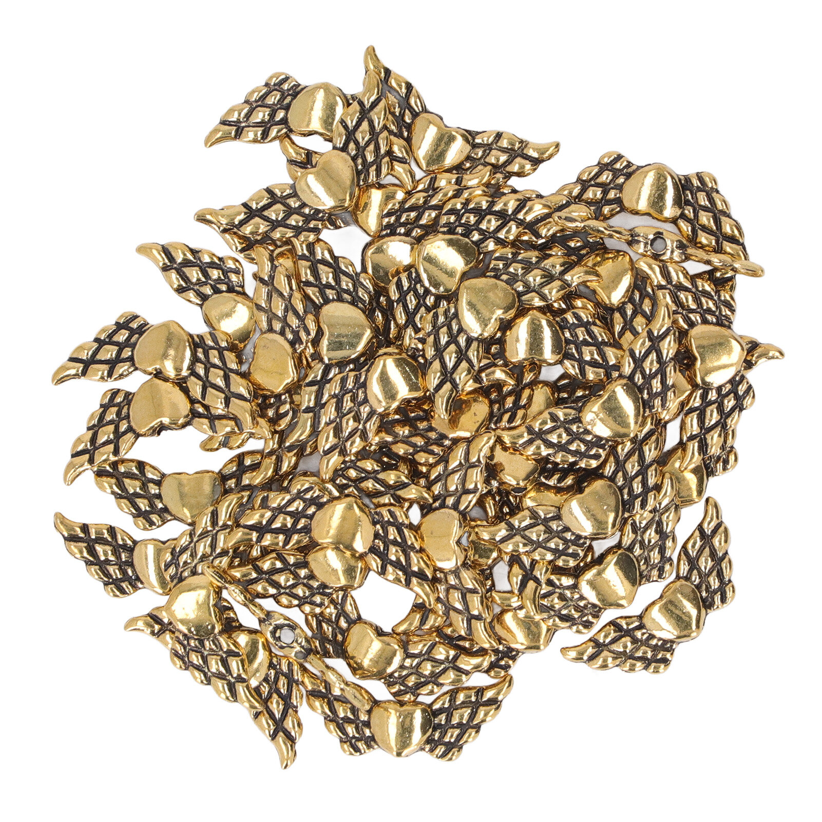 Красивые бусины-разделители в форме сердечек из цинкового сплава, 50 шт, бусины-разделители в форме сердца для DIY ювелирных изделий и браслетов