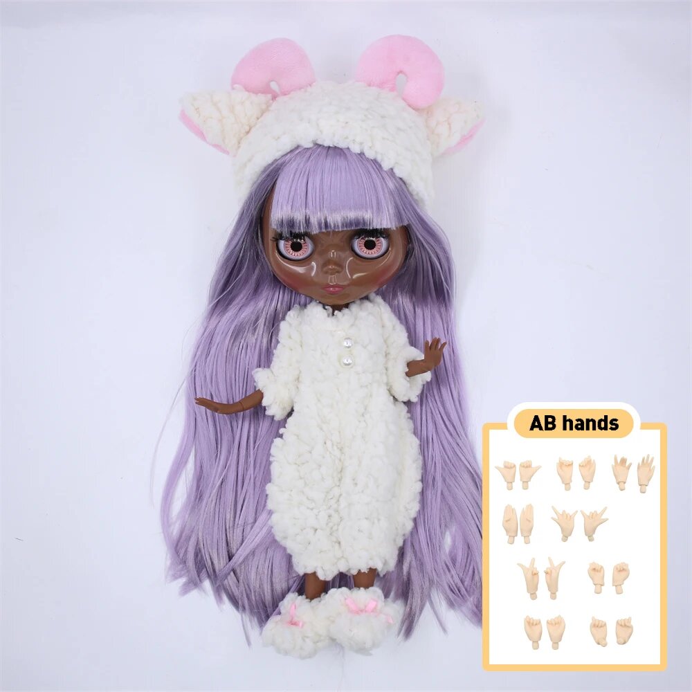 Шарнирная кукла DBS Blyth 1/6 30 см Сиреневый, 1049, nude doll with hands