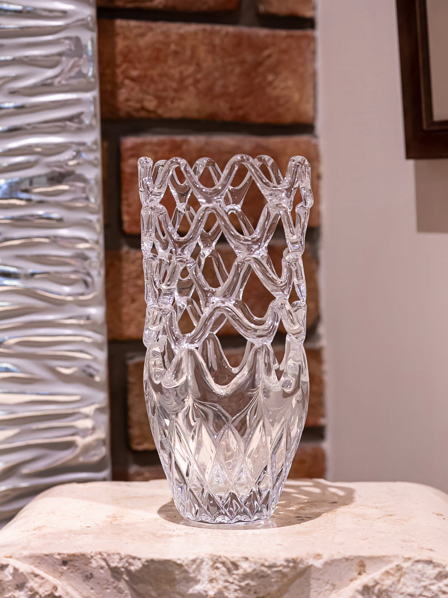 Хрустальная ваза для декора / интерьера / сухоцветов, Неман 9908 - 900/148