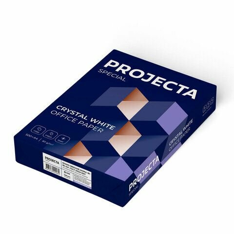 Бумага офисная А4, 80 г/м2, 500 л, марка В, PROJECTA SPECIAL, Россия, 153% (CIE)