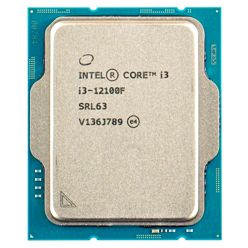 Процессор CPU LGA1700 Intel Core i3-12100F (Alder Lake, 4C/8T, 3.3/4.3GHz, 12MB, 58/89W) OEM