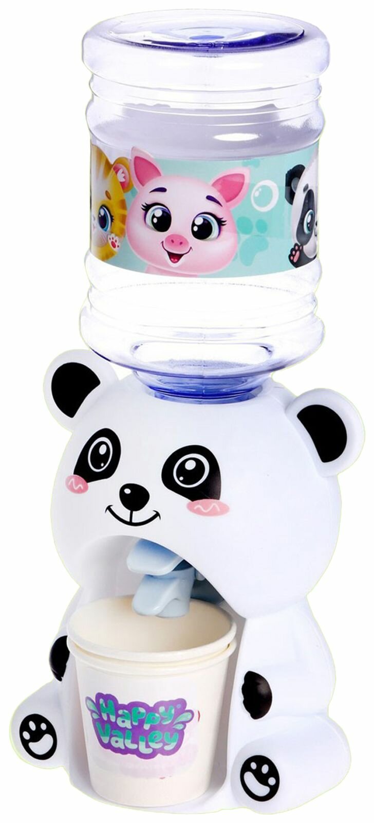 Детский настольный мини-кулер "Baby zoo. Панда" для питьевой воды, развивающая сюжетно-ролевая интерактивная игрушка, объём 350 мл.