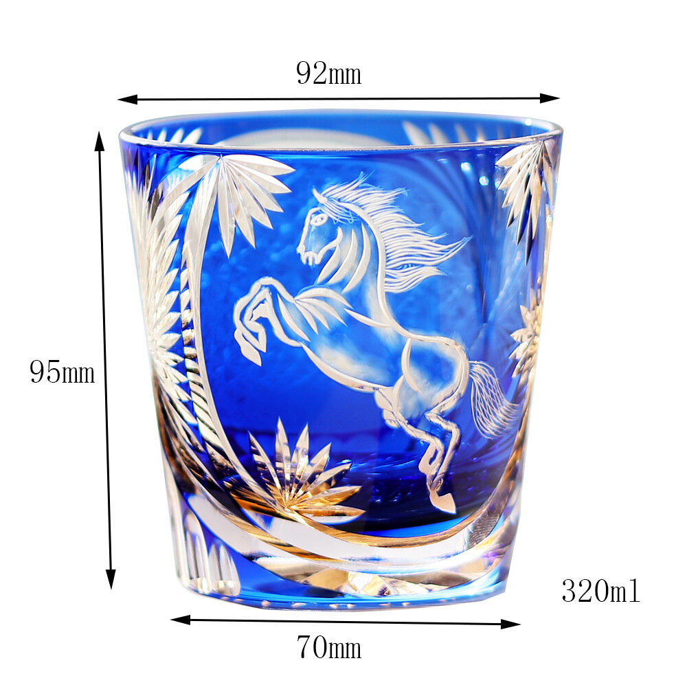 Кристаллический бокал Edo Kiriko, ручная резьба, виски, высококачественный стакан для алкоголя