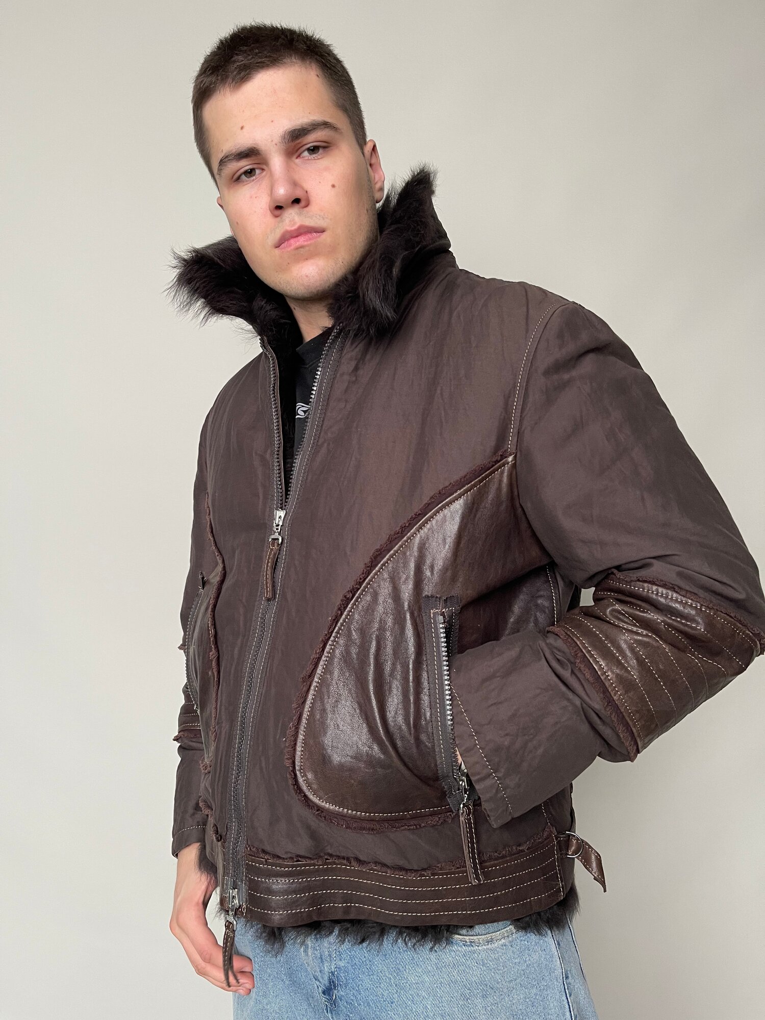 Куртка дубленка мужская тм PUNTO внутри мех овчина тоскана р.50-52 /12633/