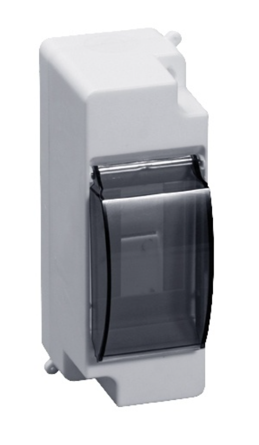 Бокс навесной на 2 модуля КМПн с крышкой, пломбируемый, белый