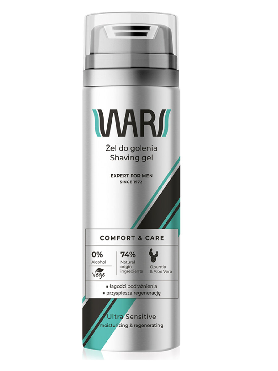 Wars Expert for Men Ultra Sensitive Мужской Гель для бритья для чувствительной кожи 200мл
