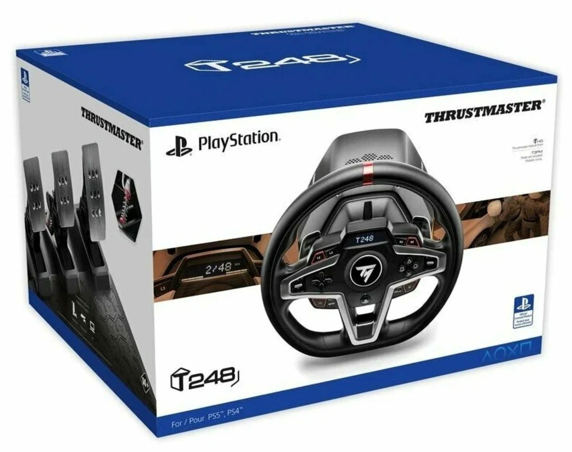 Игровой Руль Thrustmaster + педали (4160783) T248 (PS5 / PS4 / PC)