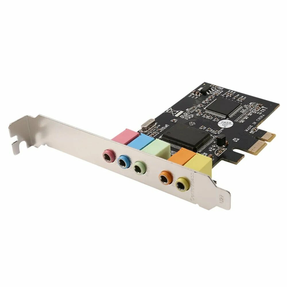 ( M G) Звуковая карта PCIe PCI-E X1 CMI8738 Чип 32/64 бит Стерео 5.1-канальная настольная встроенная звуковая совместим с ПК