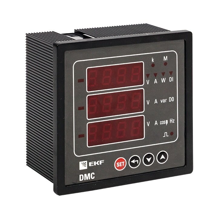 Счетчик электроэнергии EKF цифровой, комбинированный, для панели 96x96 мм, квадратный вырез