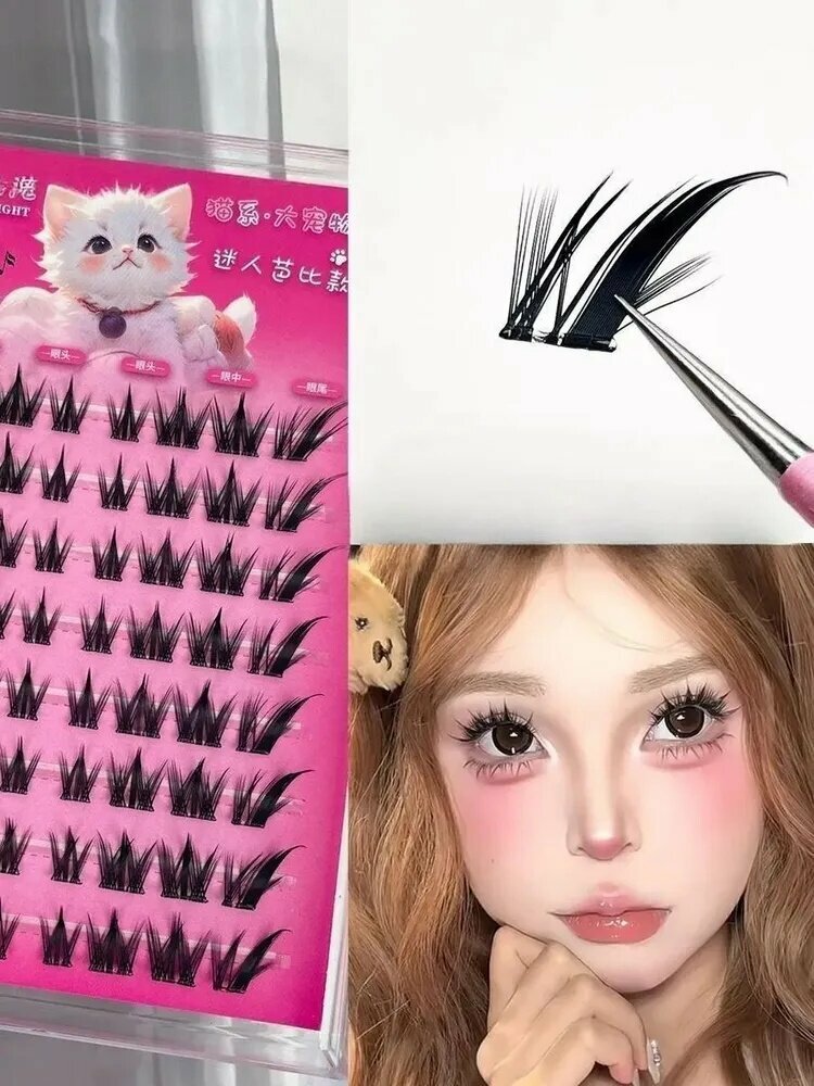 Накладные Ресницы Пучки Лисий Эффект Фокс 10-14 мм