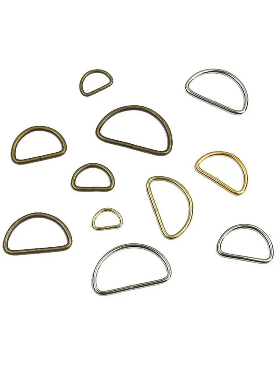 Металлическая пряжка D-кольцо лимонно-желтая