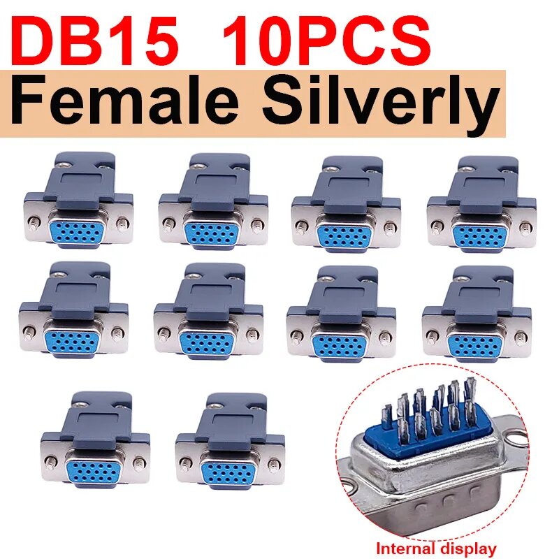10шт DB15 Female Silverly